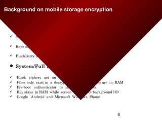 Mobiflage deniable encryption for mobile devices | PPT