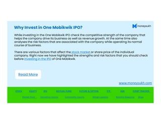 One Mobikwik IPO Details: Launch Date, Share Price, Size, GMP | PPT