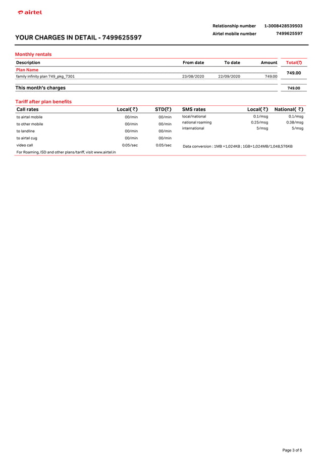 Mobil bill 7499625597 sep2020 | PDF