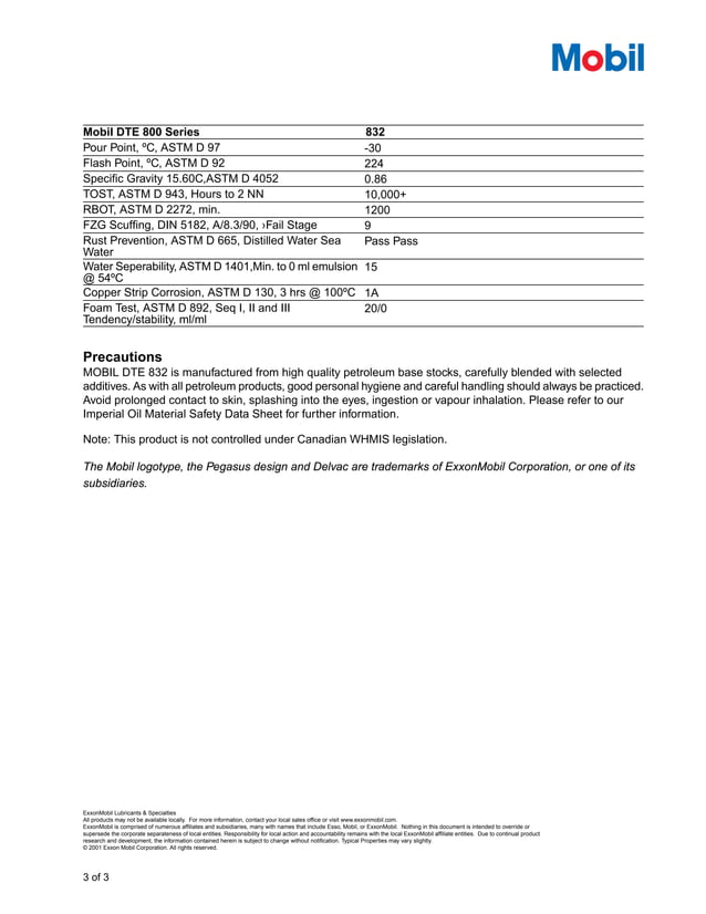 Mobil dte832 | PDF | Business | Business and Finance