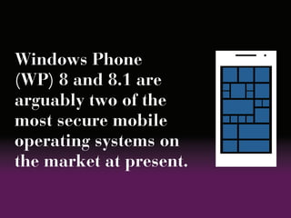 12 Ways to Develop Secure Windows Phone Applications | PPT