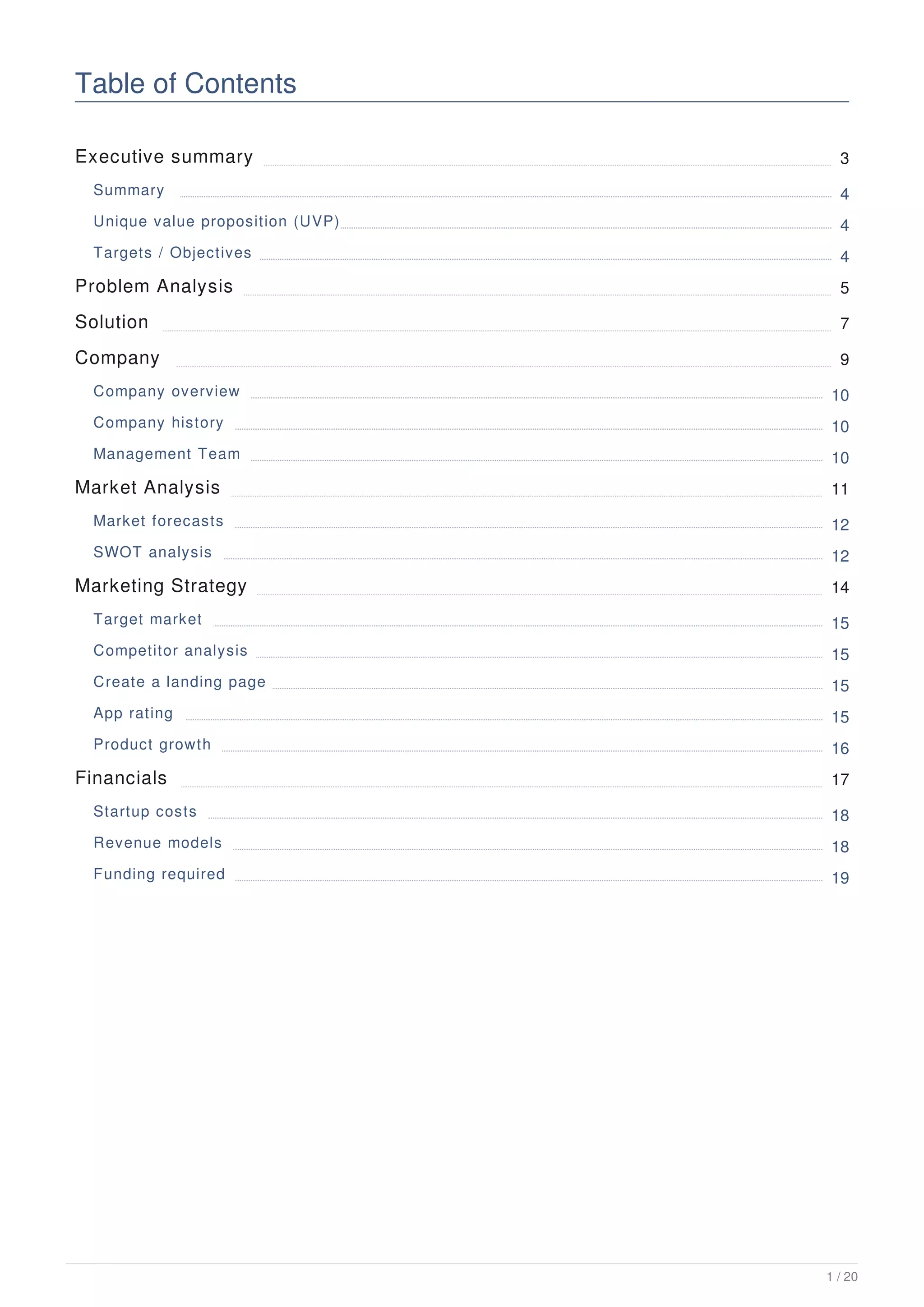 Mobile app business plan Example | PDF
