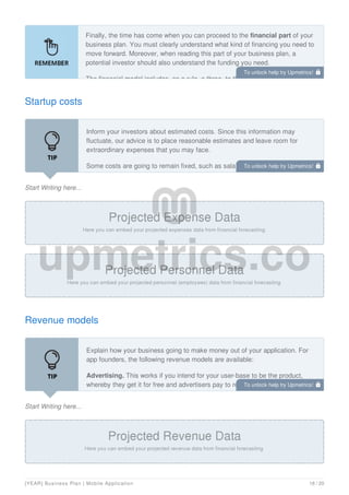Mobile app business plan Example | PDF