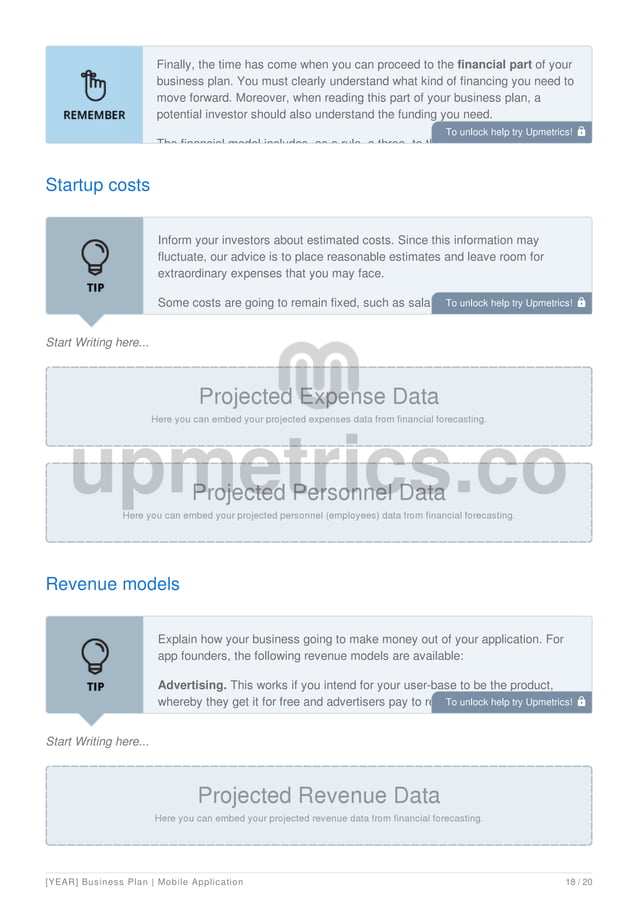 Mobile app business plan Example | PDF