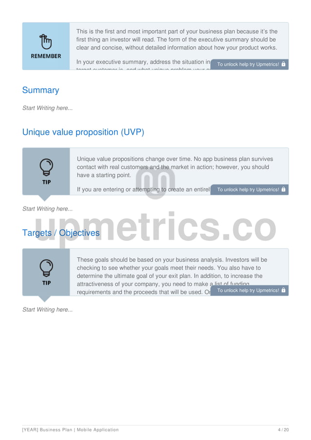 Mobile app business plan Example | PDF