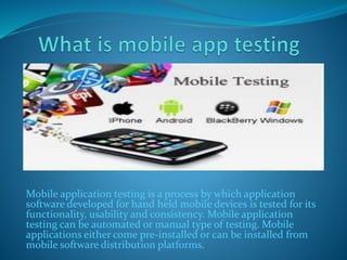 Learn mobile app testing in simple way | PPTX | Operating Systems ...