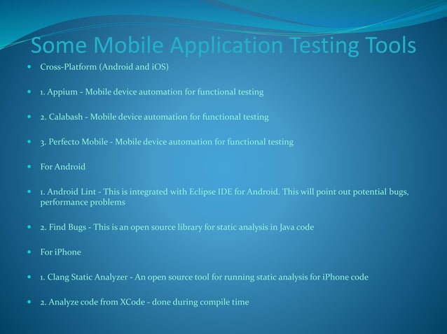 Learn mobile app testing in simple way | PPTX | Operating Systems ...