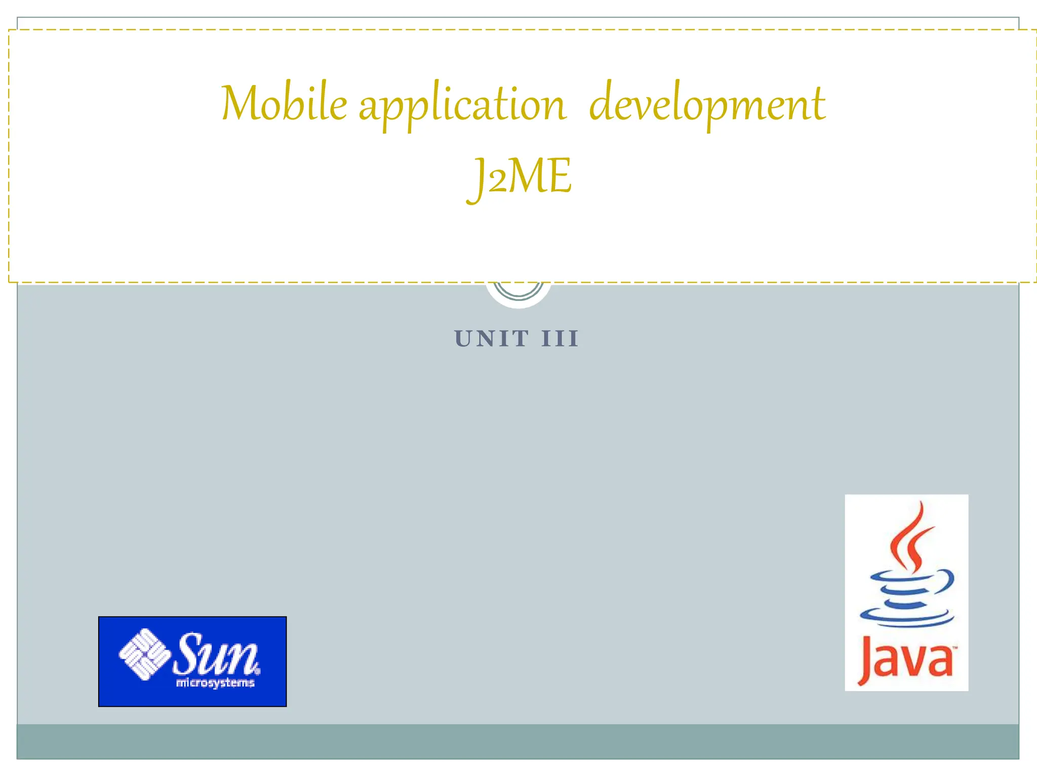 Mobile Application Development Lecture Notes On Unit 3ppt