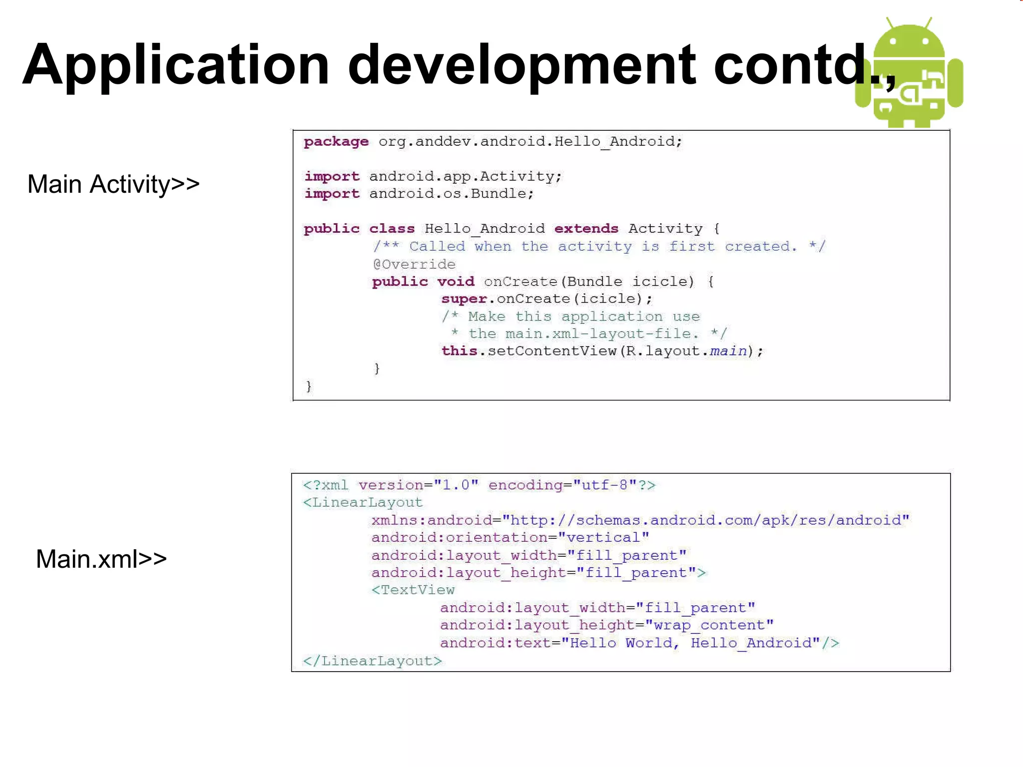 Mobile Application Development With Android Ppt Operating Systems