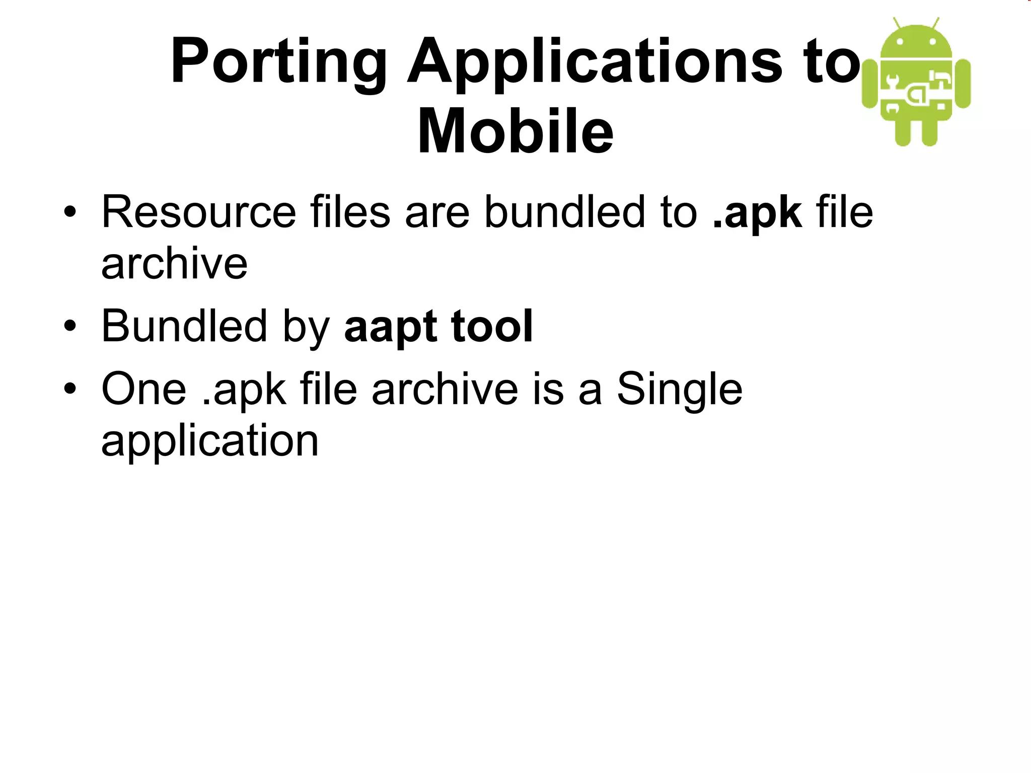 Mobile Application Development With Android | PPT