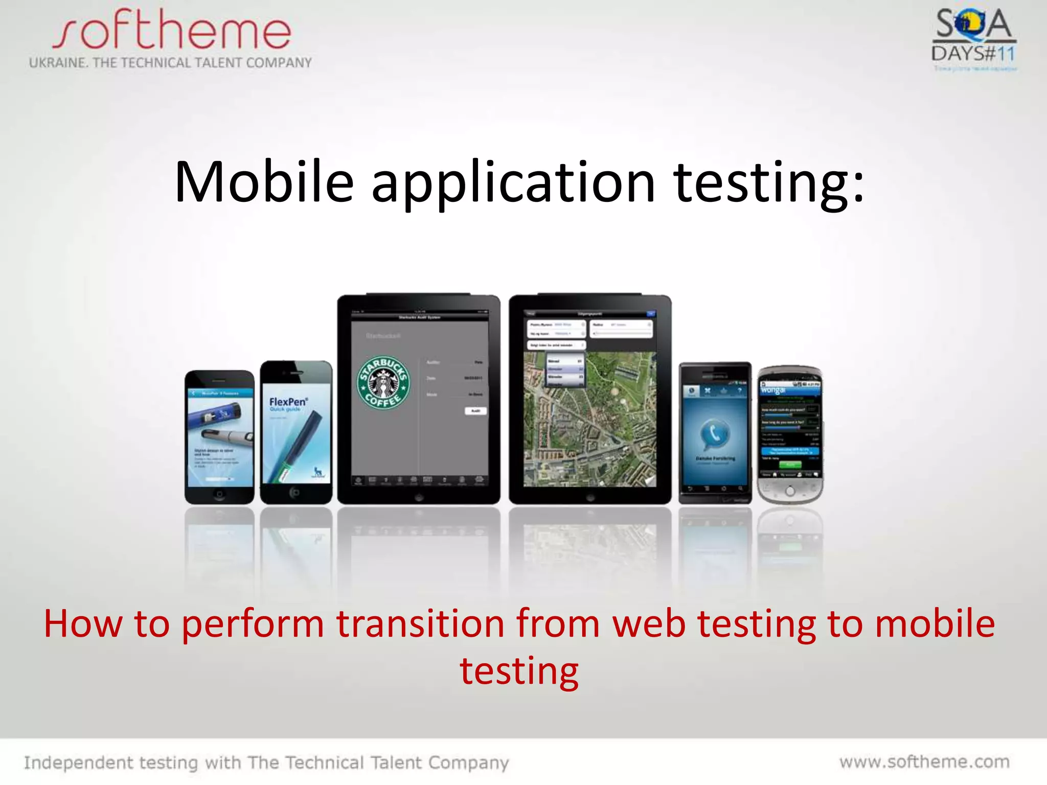 Mobile application testing | PPTX