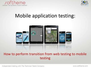 Mobile application testing | PPTX