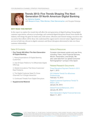 Trends 2013: Five Trends Shaping The Next Generation Of North American ...