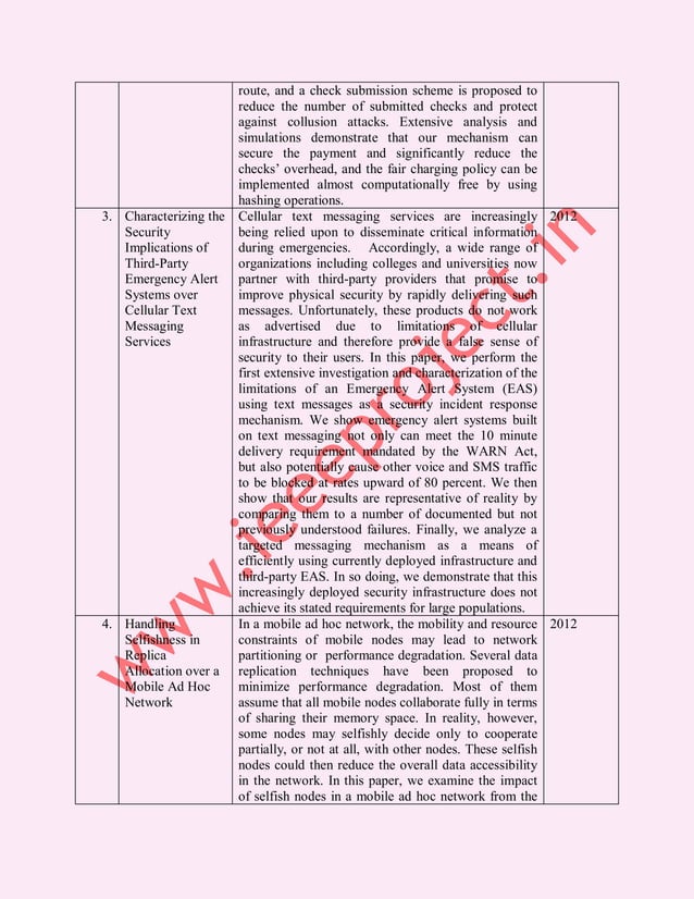 Mobile Computing Java Ieee Projects 2012 Seabirds Chennai