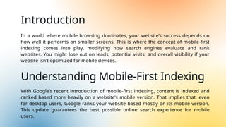 Mobile-First Indexing: How It Affects Your Site’s Crawlability and ...