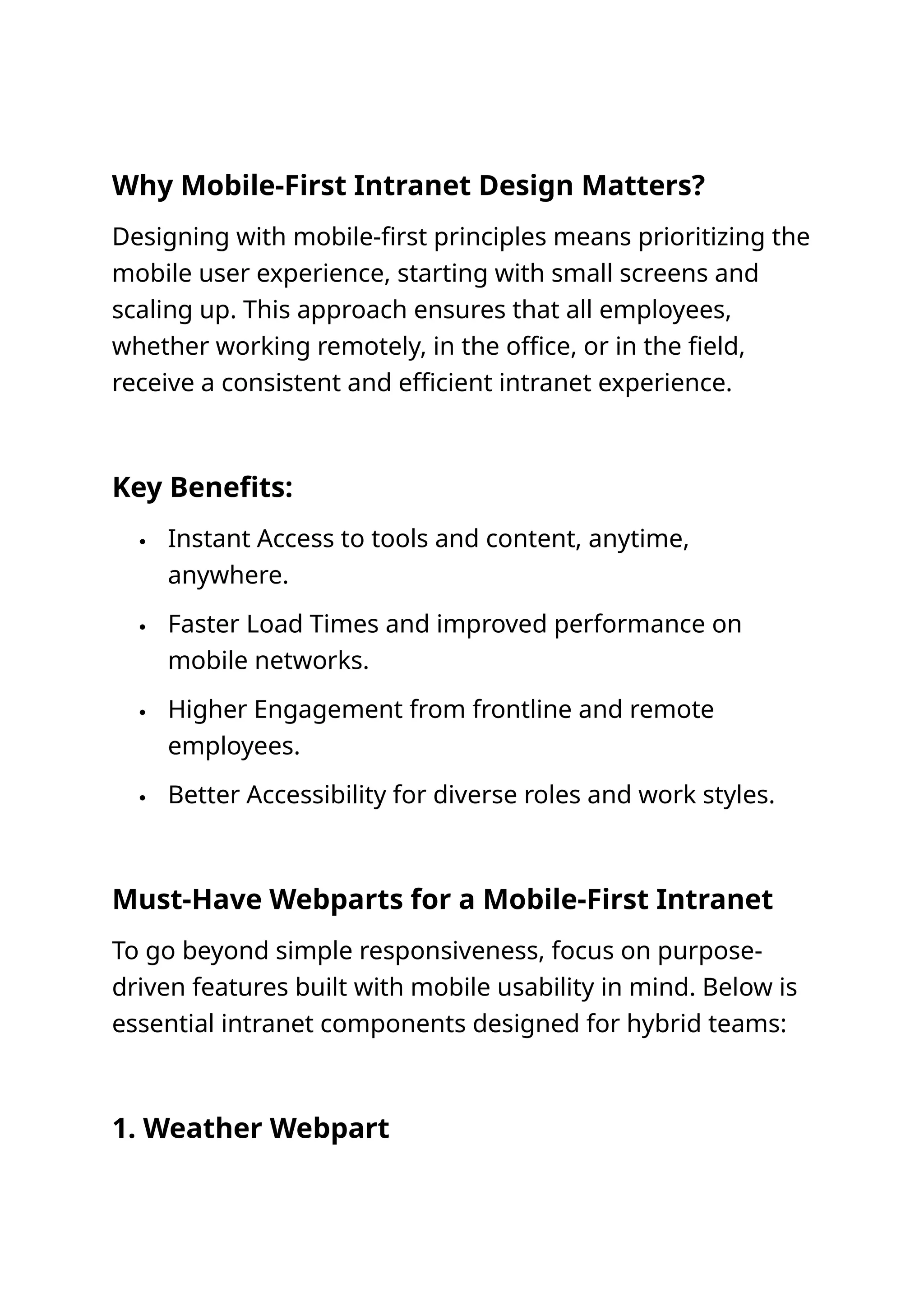 Mobile-First Intranet Design for the Hybrid Workforce | DOCX