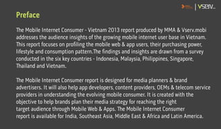 Mobile internet consumer in Vietnam 2013 (Vserv.mobi) | PDF