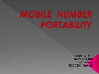 Mobile number-portability | PPT