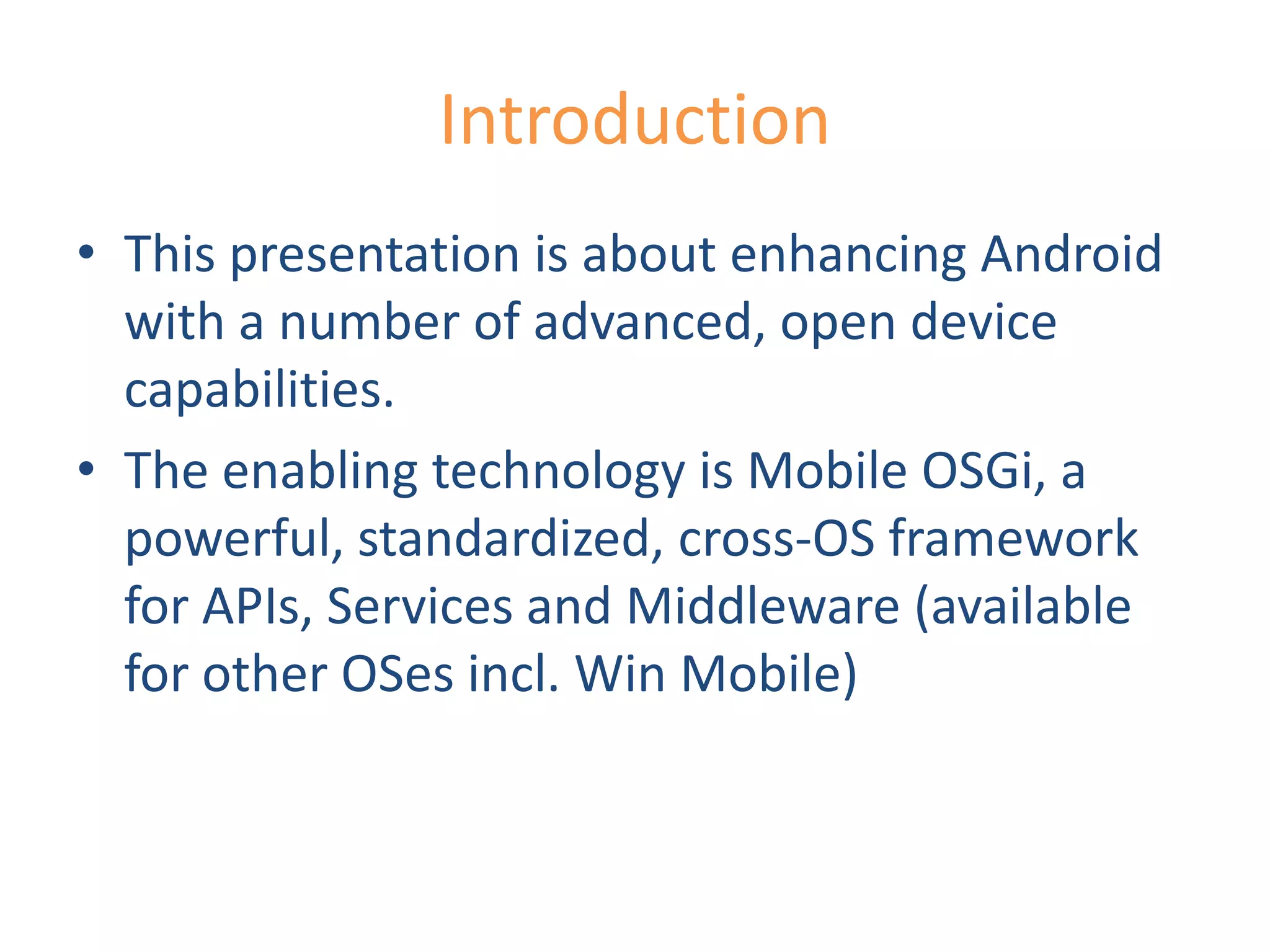 Adding advanced Device Capabilities to Android | PPTX | Operating Systems | Computer Software ...