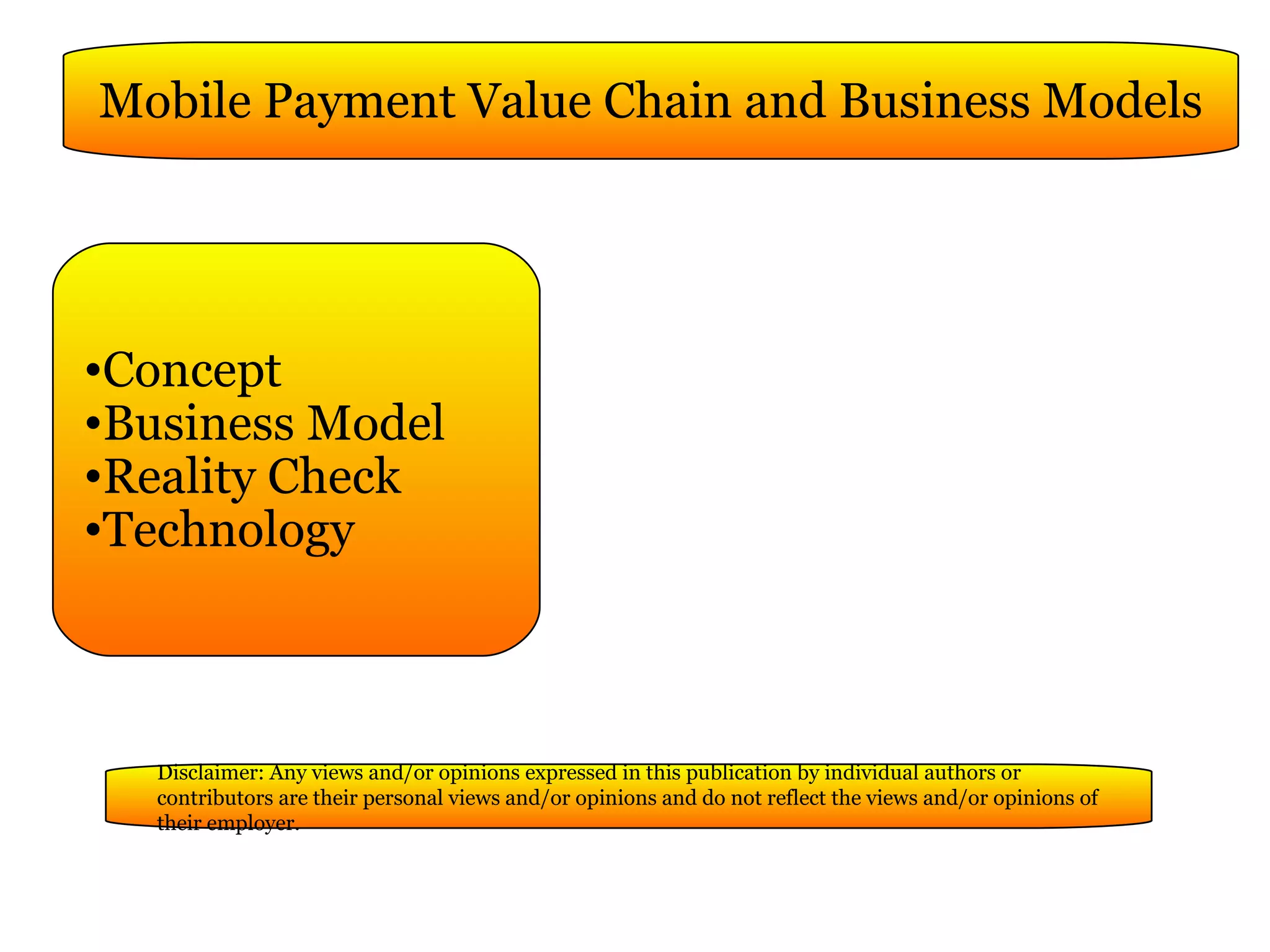 Mobile Payment Value chain and Business Models | PPT