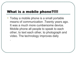 mobile phone | PPT