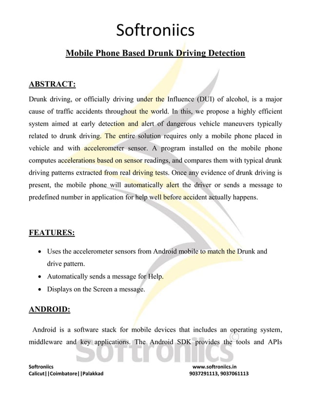 Mobile phone-based-drunk-driving-detection-system-docx | PDF