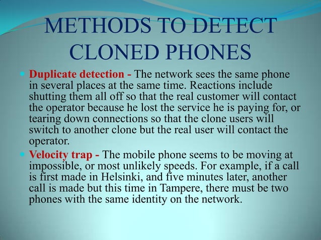 Mobile phone-cloning | PPTX