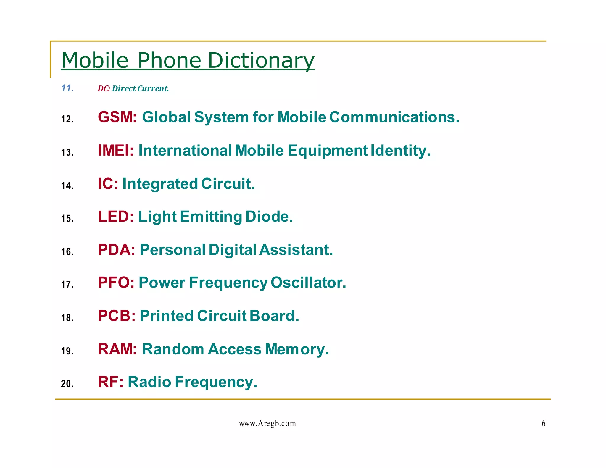Mobile phone repair online Course | DOCX