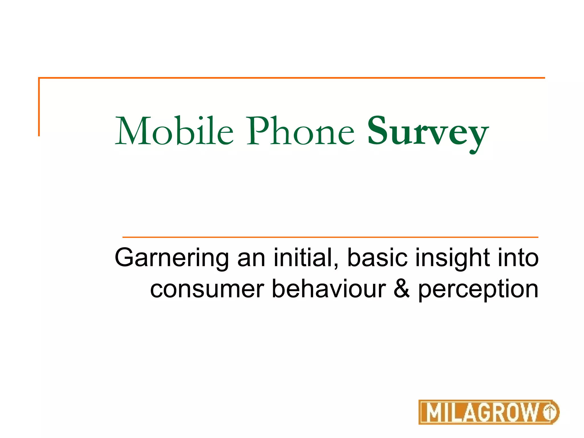 Mobile Phone Survey | PPT