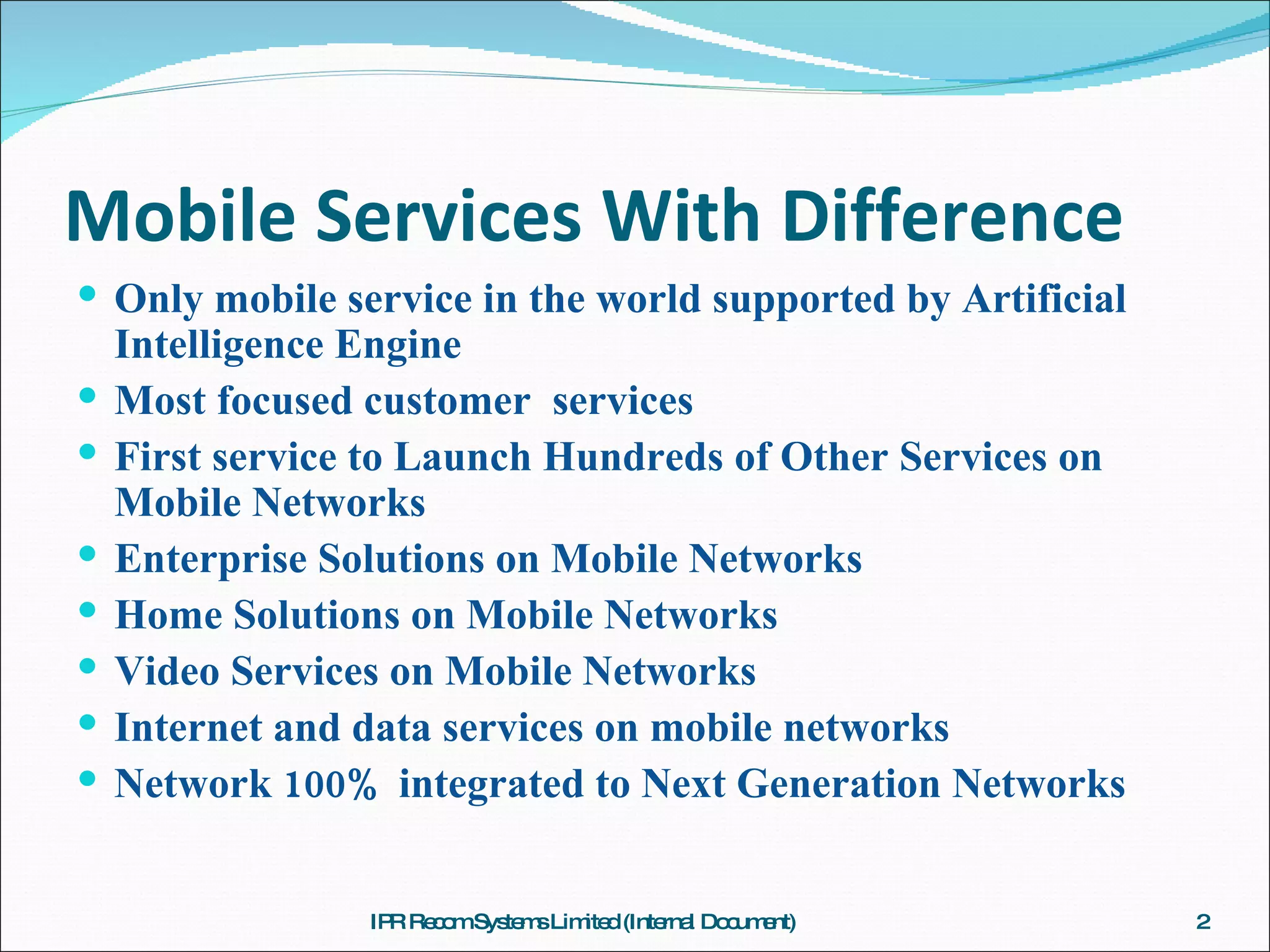 Mobile Services | PPT