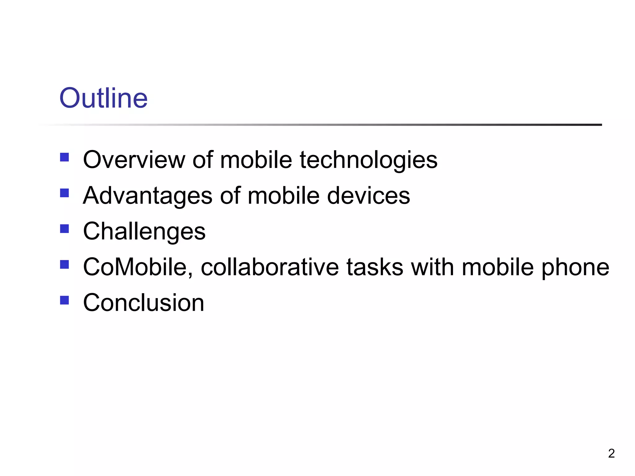 Mobile technologies | PPT