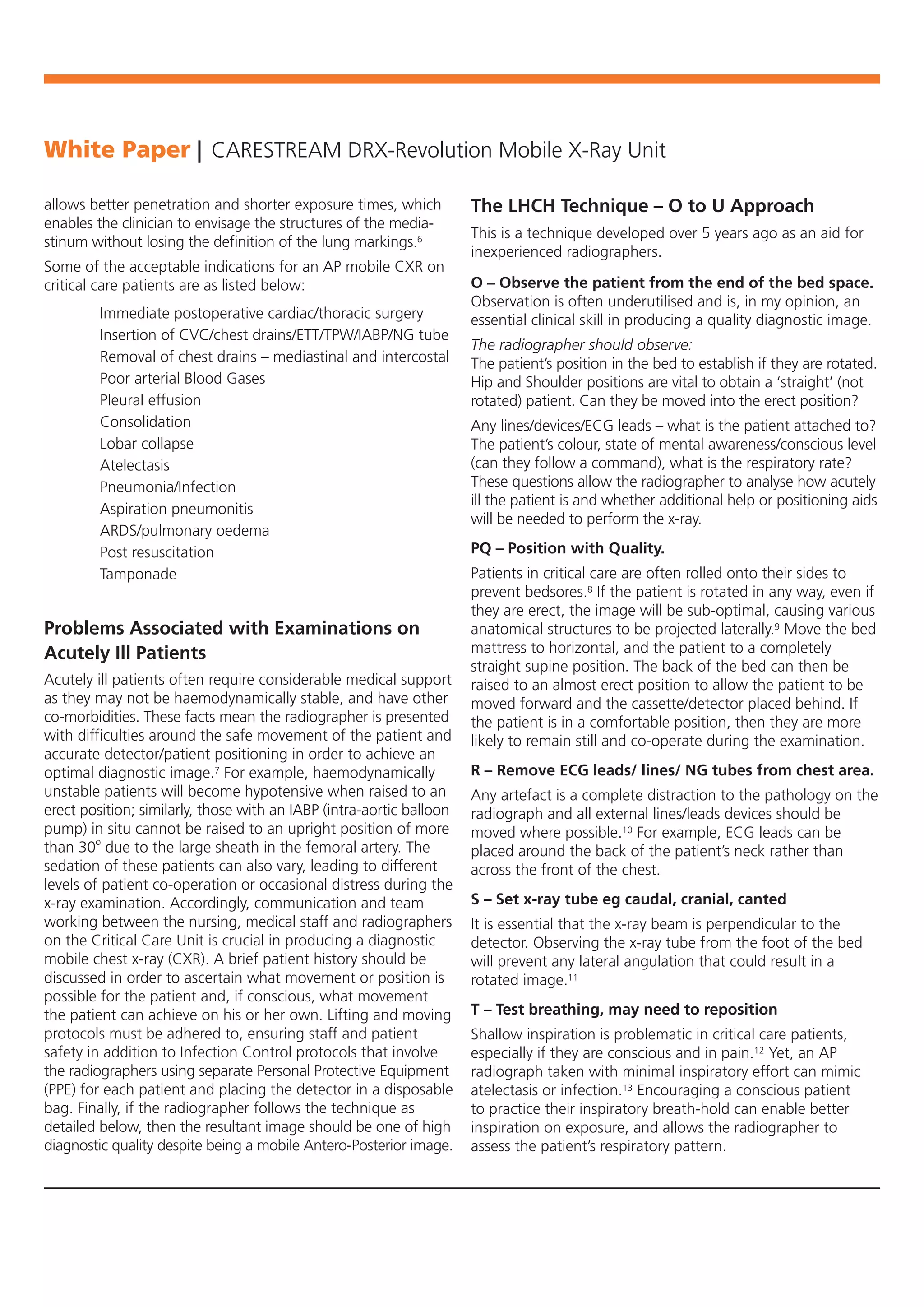 White Paper: The Benefits of Mobile X-rays in Thoracic and Cardiac Care ...
