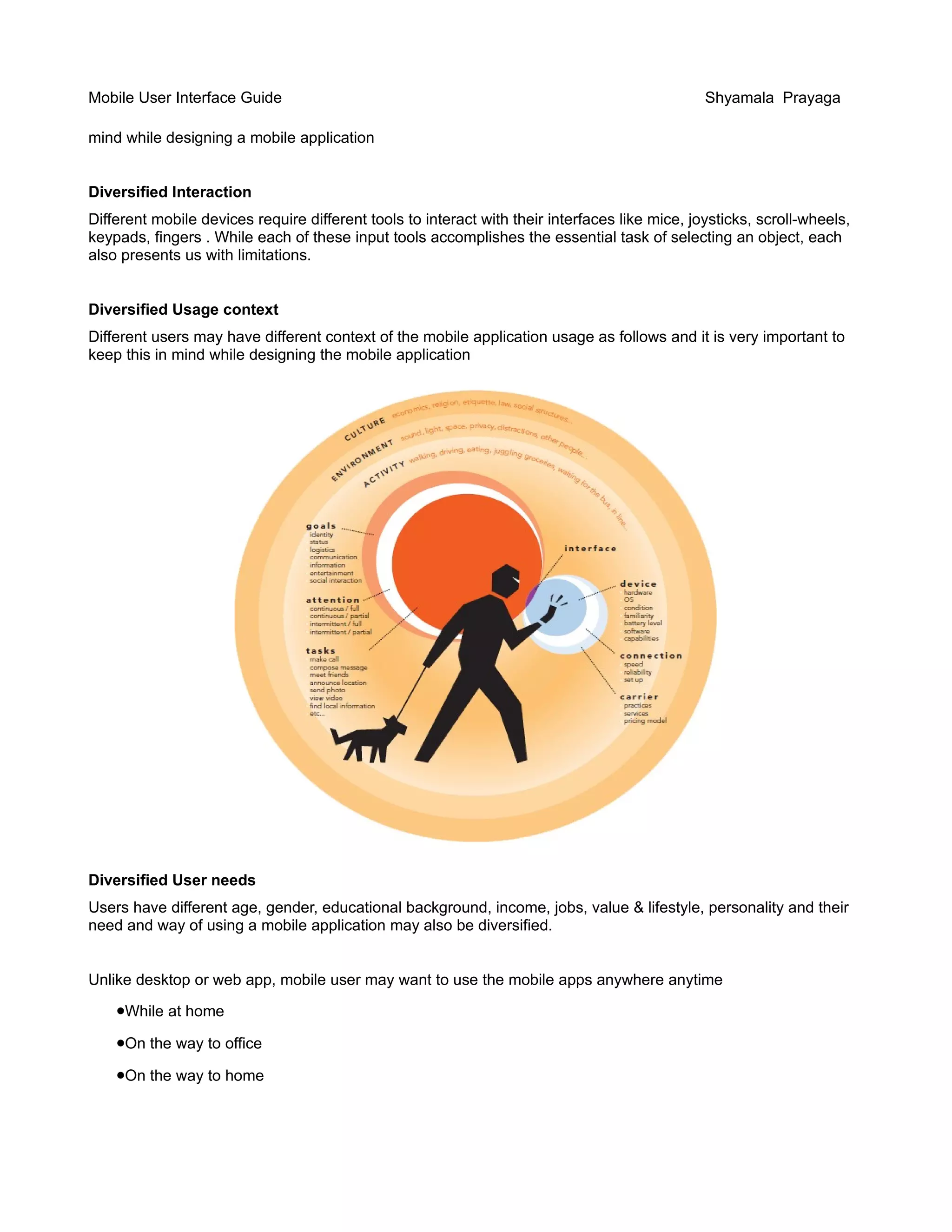 Mobile UI and Usability Guidelines V1 | PDF
