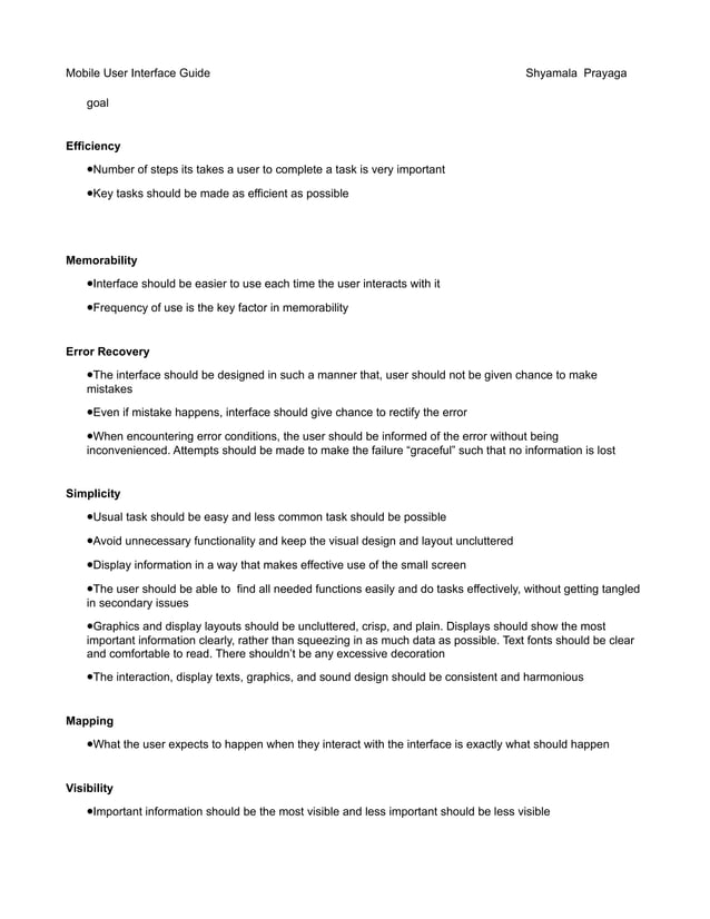 Mobile UI and Usability Guidelines V1 | PDF