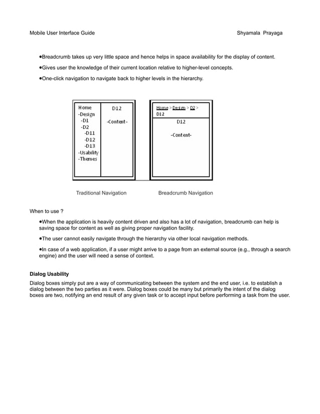Mobile UI and Usability Guidelines V1 | PDF