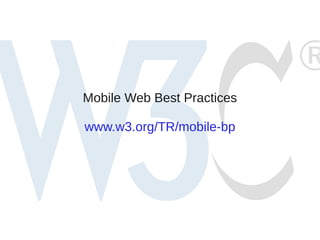 Mobile web development without developing a mobile site | PPT
