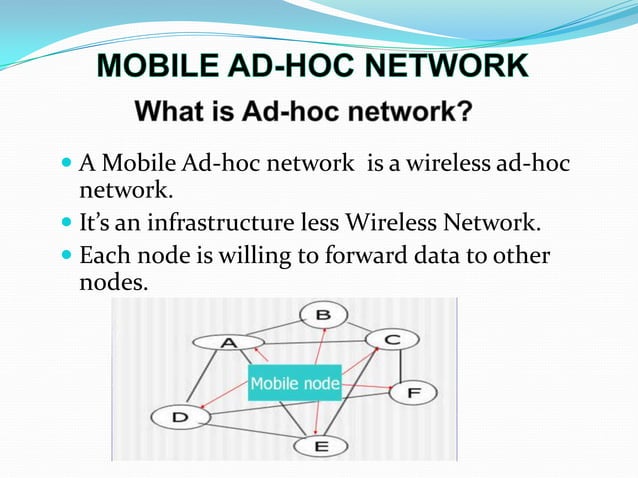 Mobile Ad Hoc Network Autosaved Ppt