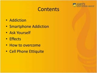 Mobile addiction | PPTX