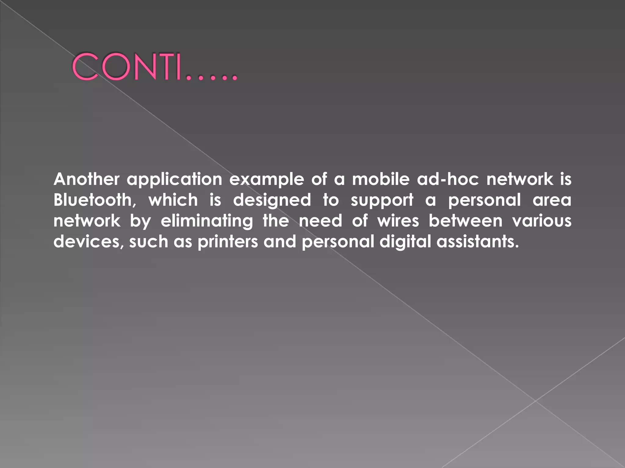 Mobile Ad Hoc Network Pptx Computer Networking Computing