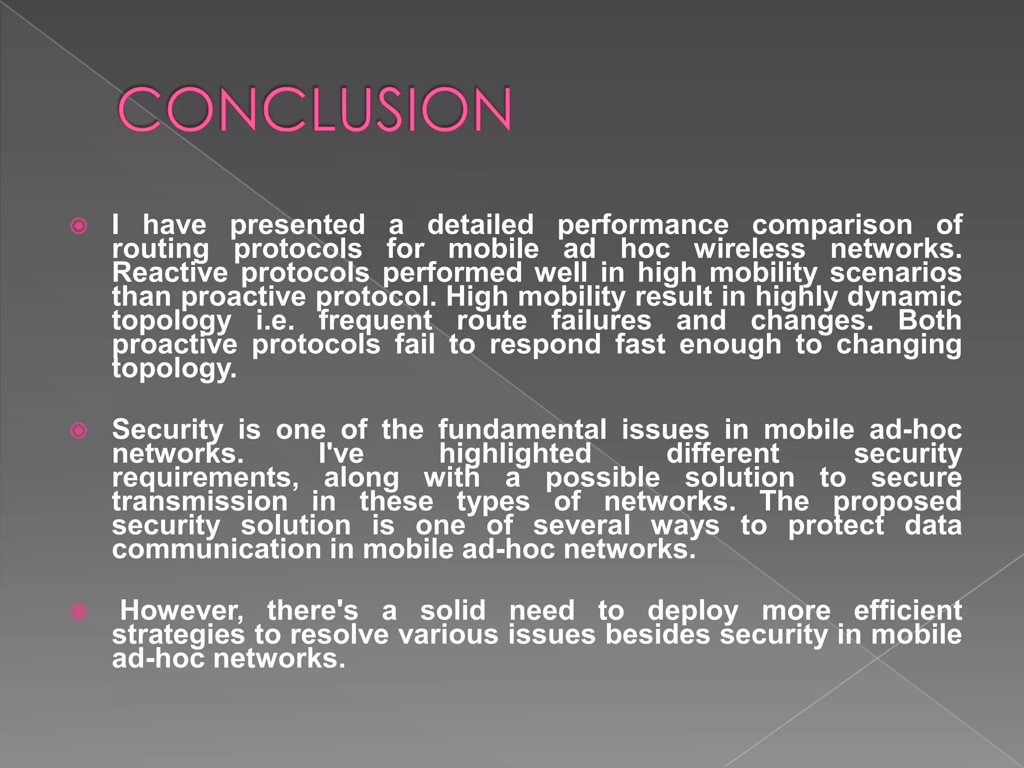 Mobile Ad Hoc Network Pptx Computer Networking Computing