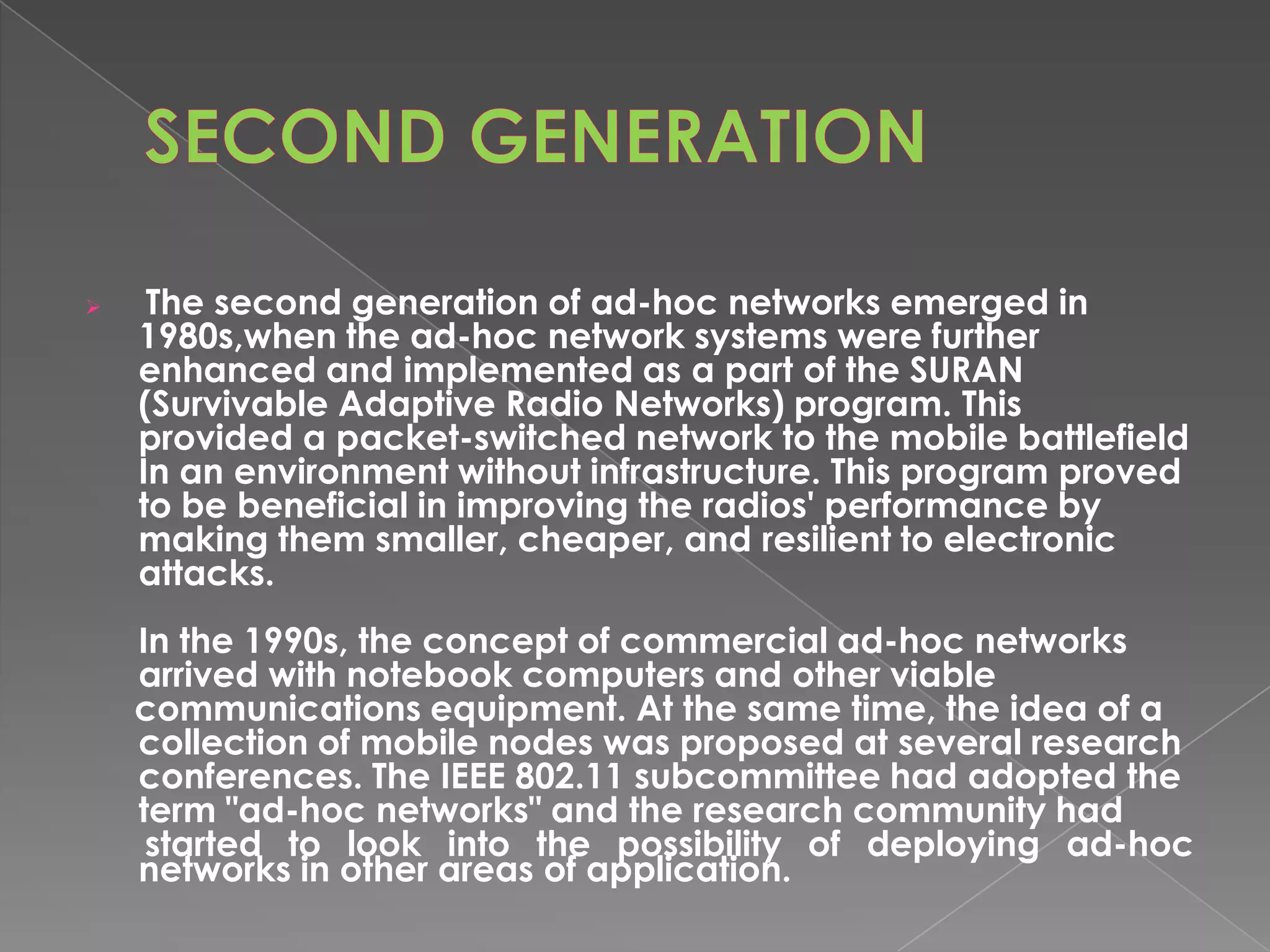 Mobile Ad Hoc Network Pptx Computer Networking Computing