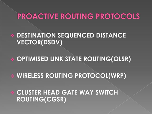 Mobile Ad Hoc Network Pptx Computer Networking Computing
