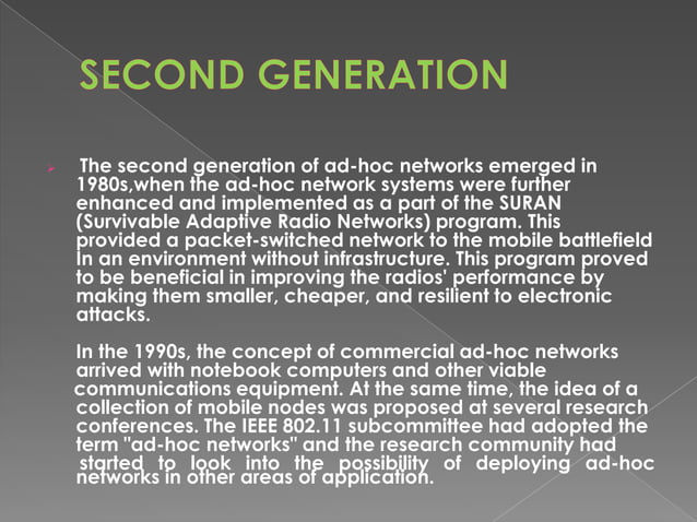 Mobile Ad Hoc Network Pptx Computer Networking Computing