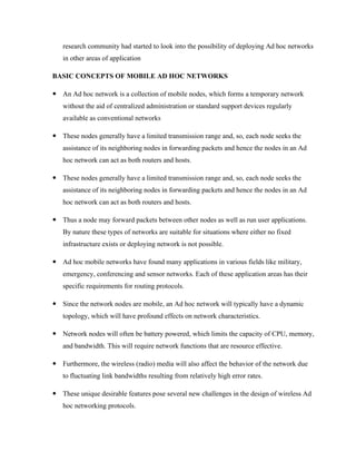 Mobile adhoc networks | PDF