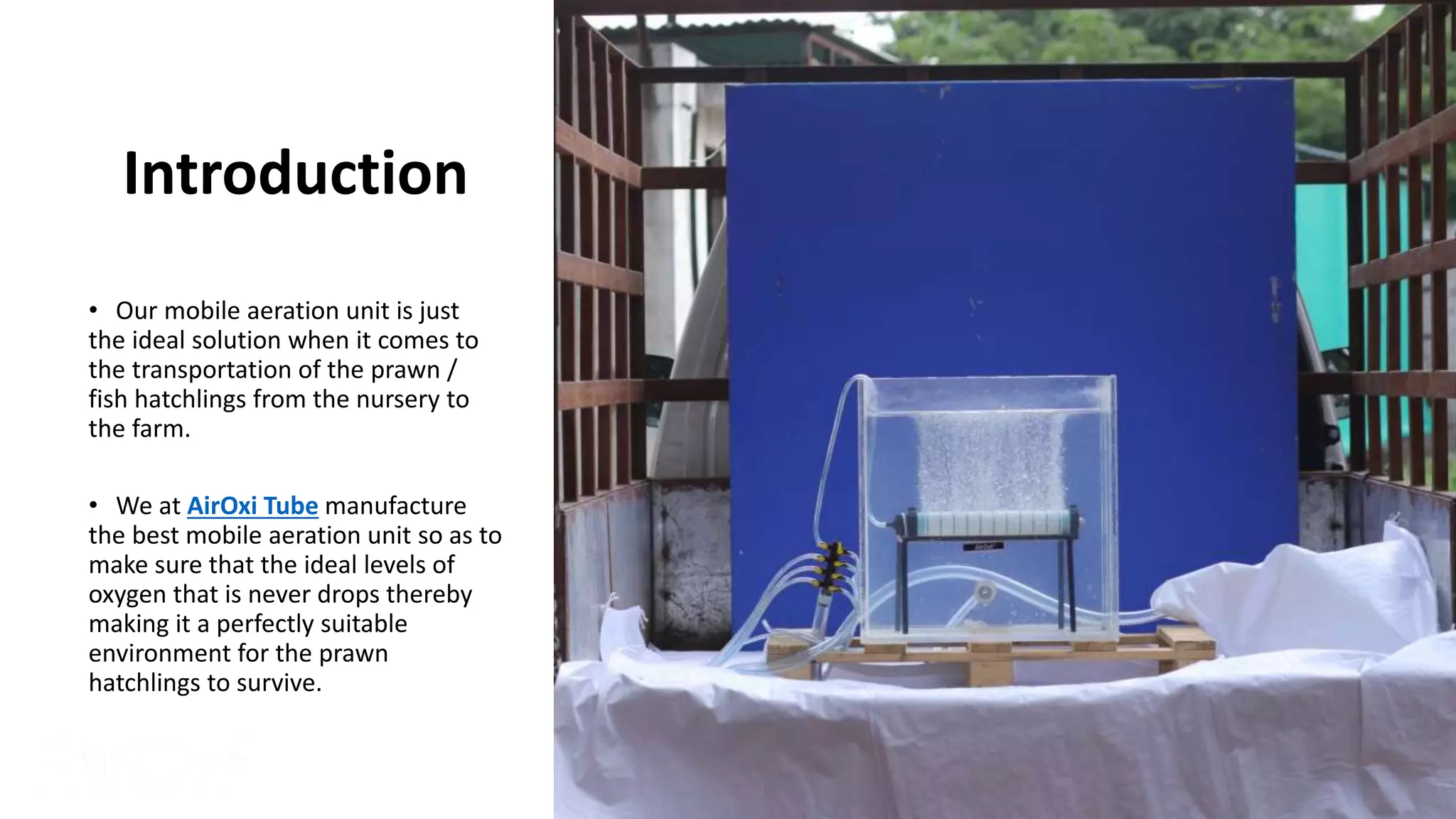 Mobile aeration unit for live transportation of fish shrimp air oxi ...