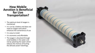 Mobile aeration unit for live transportation of fish shrimp air oxi ...