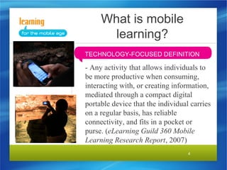 Mobile Learning Definitions | PPT