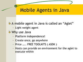 Mobile agents | PPT