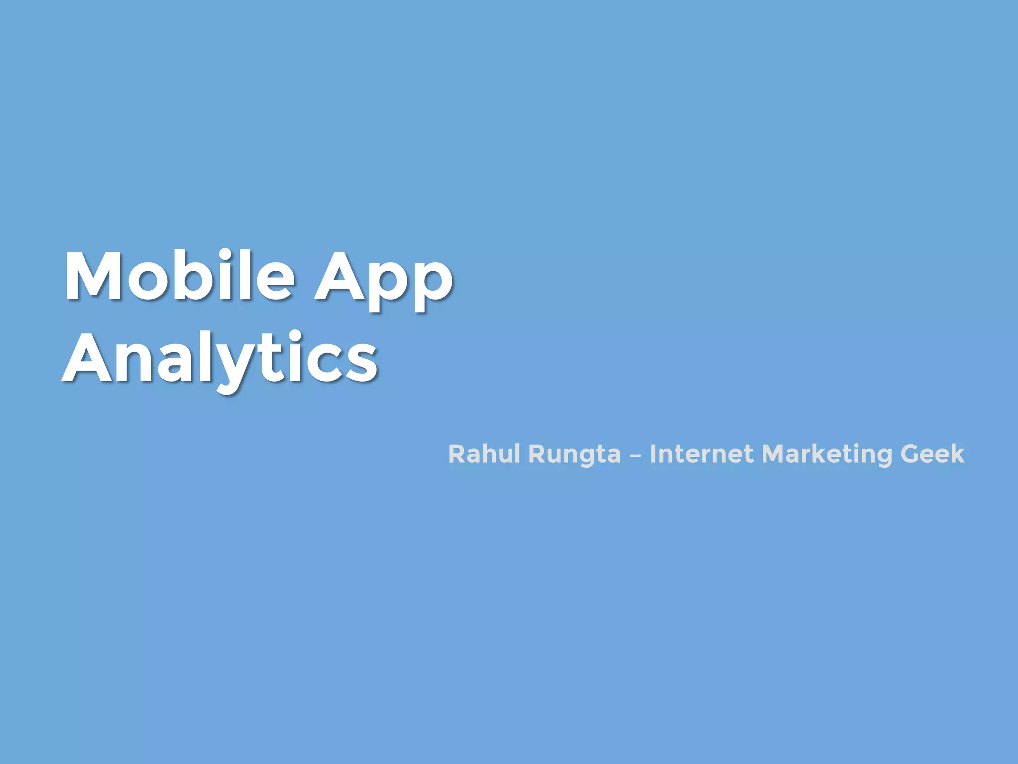 Mobile App Analytics Basics | PDF
