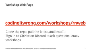 Building for Mobile and Web with Expo - React Advanced London 2022 | PDF | Web Development ...